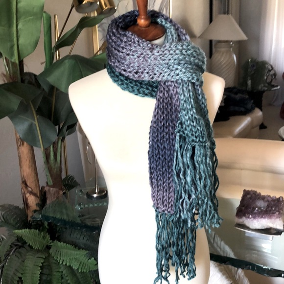 Handmade | Accessories | Nwt Ombr Handmade Knit Scarf Approx 72 Length ...